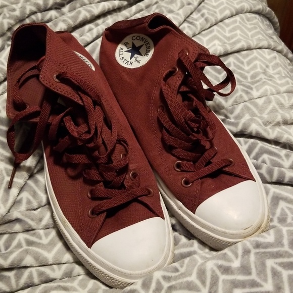 Converse | Shoes | Mens Burgundy Red Converse Chuck Ii High Tops | Poshmark